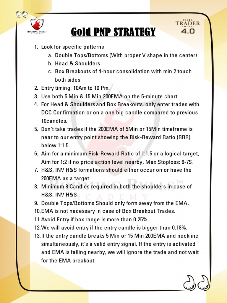 PNP Gold Trading Strategy Guide | PDF