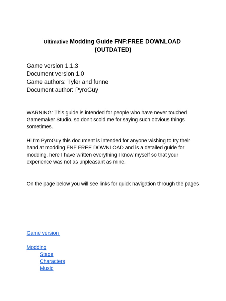 Ultimative Modding Guide FNF FREE DOWLOAD | PDF | Icon (Computing ...