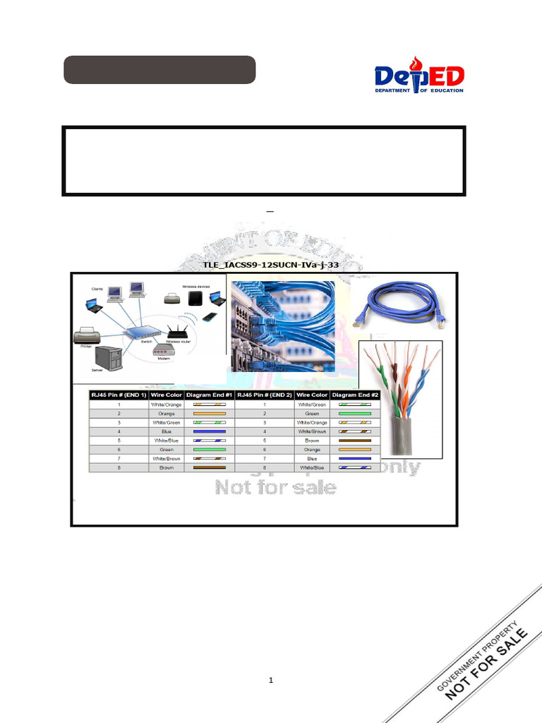 Module 8 - Network Cable Configuration Final EDITED | PDF | Computer Network | Electrical Connector