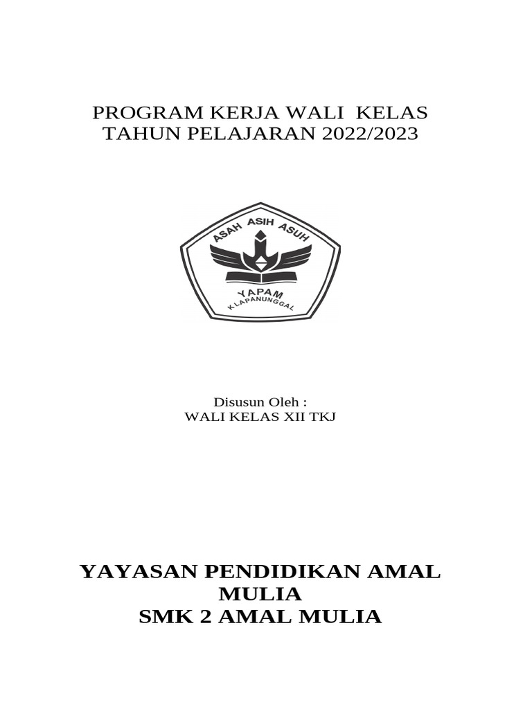 Prog Kerja Wali Kelas 12 TKJ | PDF