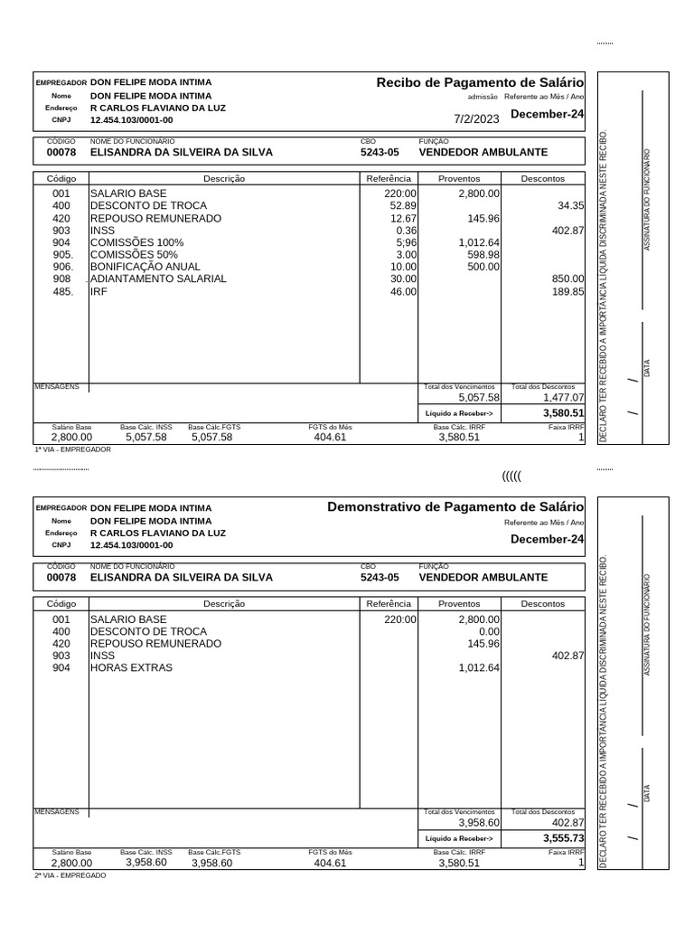 Modelo Contracheque 2024 Baixesoft | PDF | Salário | Despesa