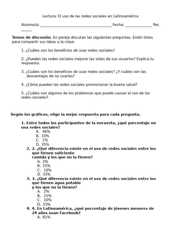 Uso de Redes Sociales en Latinoamérica | PDF