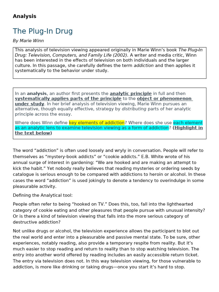 The Plug-In Drug | PDF | Psychology | Psychological Concepts