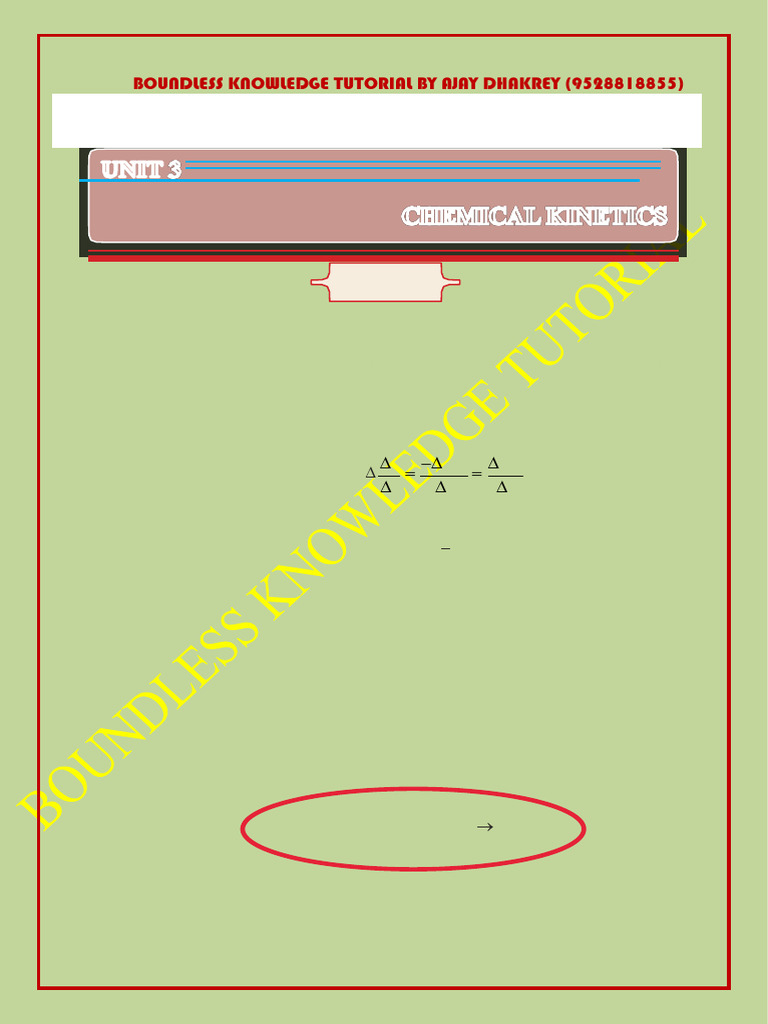 Chemical Kinetics Tutorial Guide | PDF | Reaction Rate | Chemical Kinetics