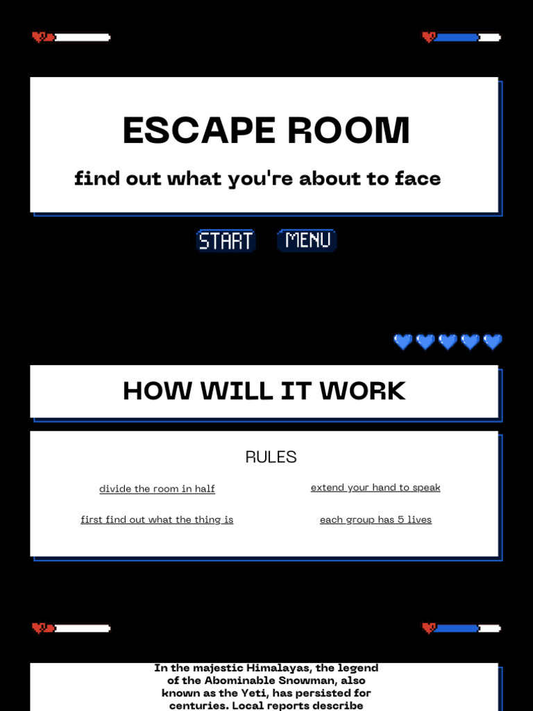 Yeti Escape Room Challenge Guide | PDF