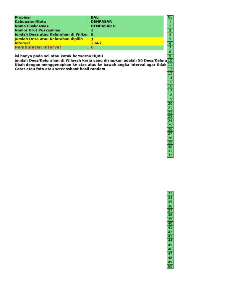 Random 1 Desa Dari 1 Wilayah Kerja Puskesmas - Surveilans KAMRT 24 ...