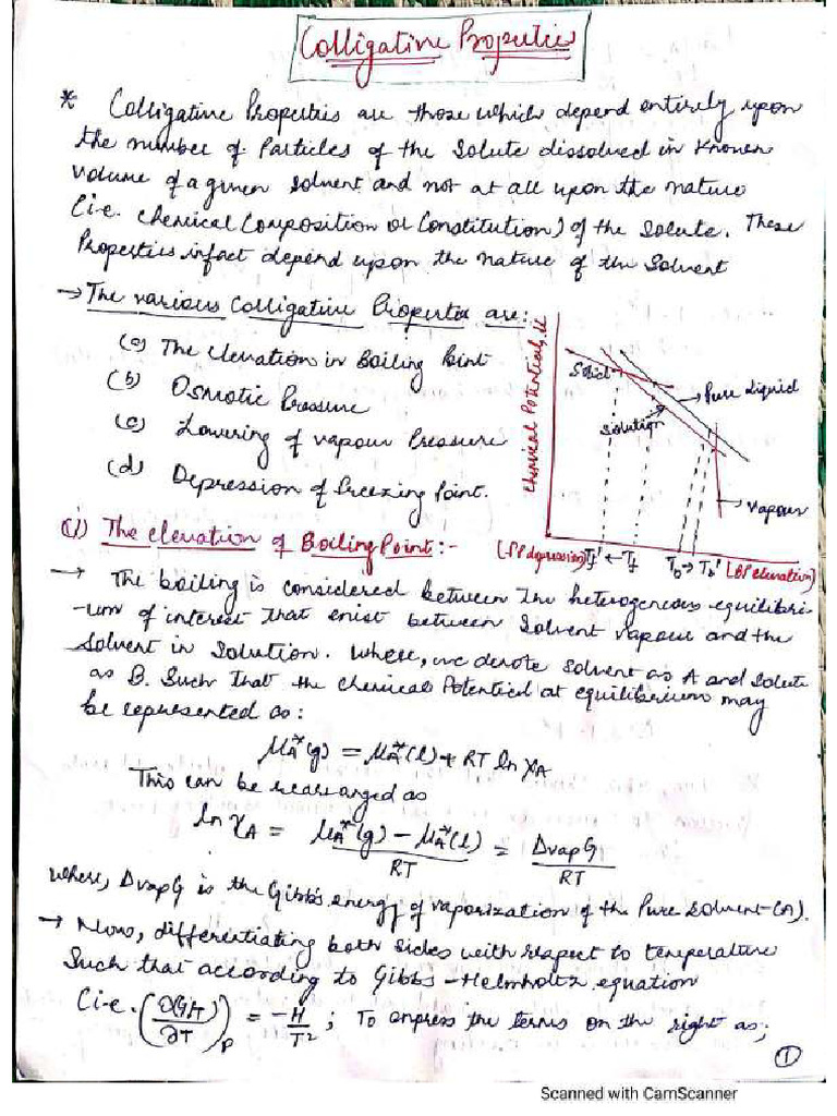 Colligative Properties By-Shivangi | PDF
