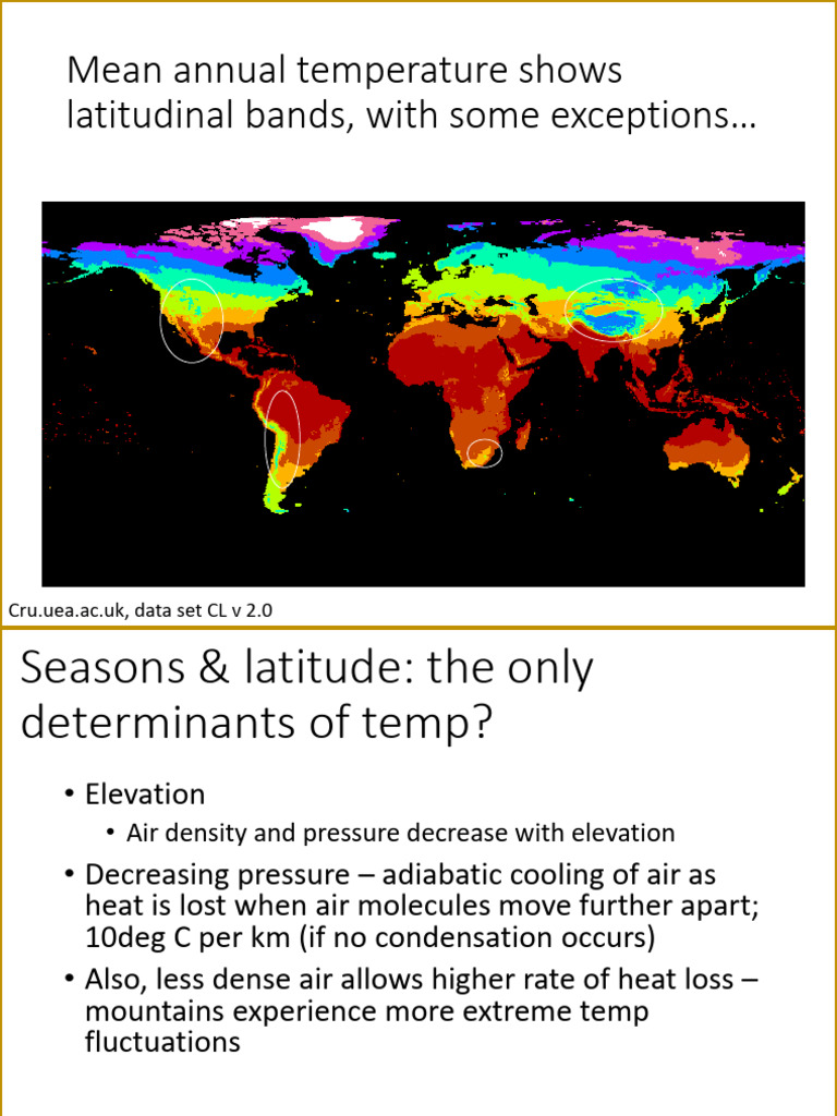Temperature Variations by Latitude & Elevation | PDF
