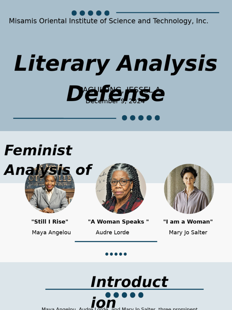 Literary Analysis Defense | PDF | Feminism | Gender Studies
