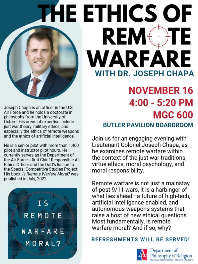 The Ethics of Remote Warfare Flyer | PDF