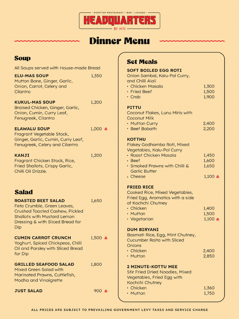 Dinner Menu | PDF