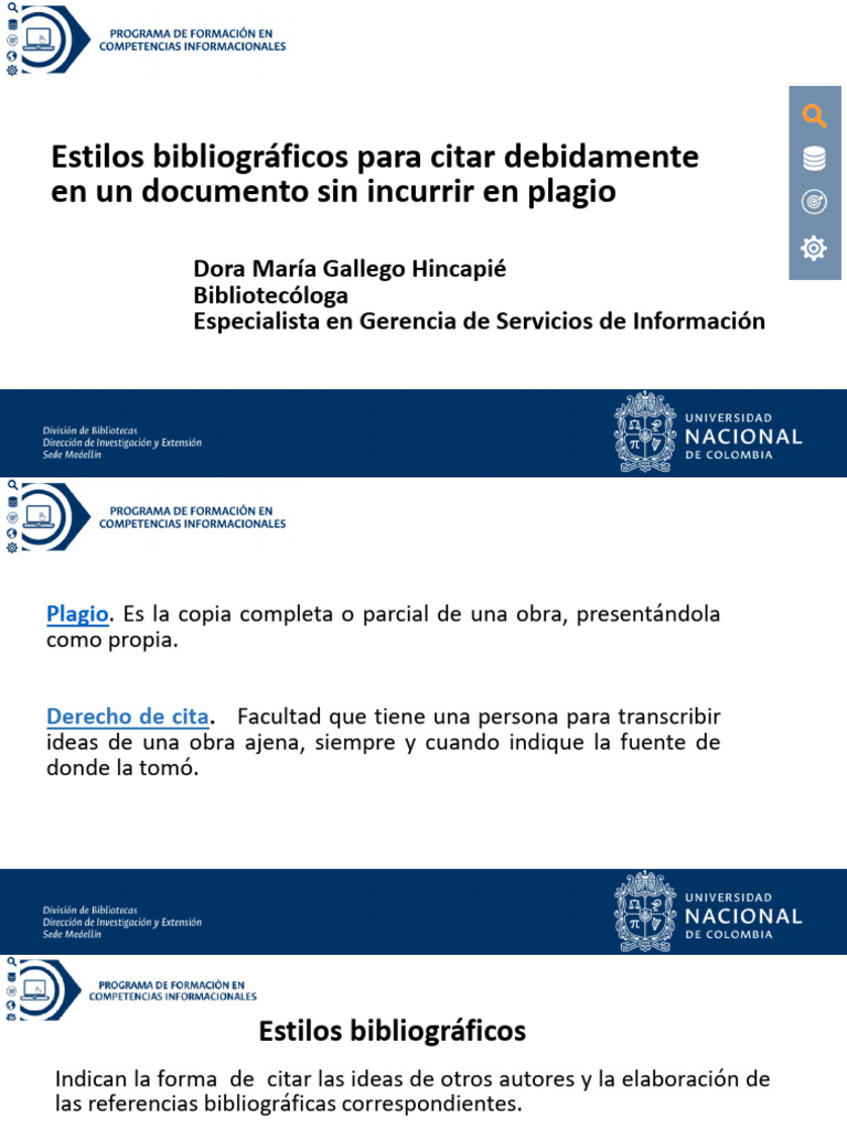 Estilos Bibliográficos para Citar Debidamente en Un Documento Sin ...