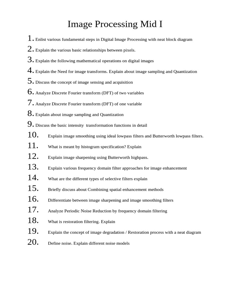 Digital Image Processing Guide | PDF