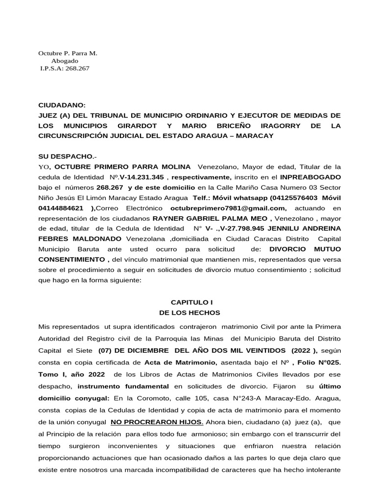 Divorcio Jennilu y Gabriel | PDF | Divorcio | Instituciones sociales