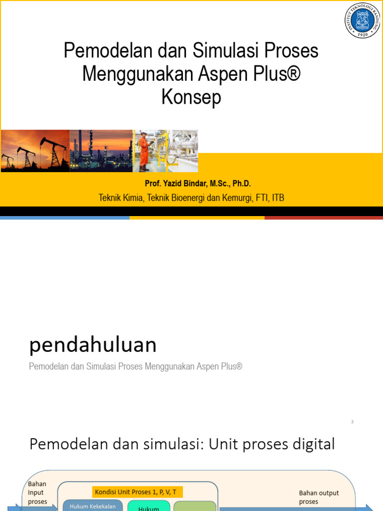 Konsep Pemodelan Dan Simulasi Proses Menggunakan Aspen Plus® | PDF