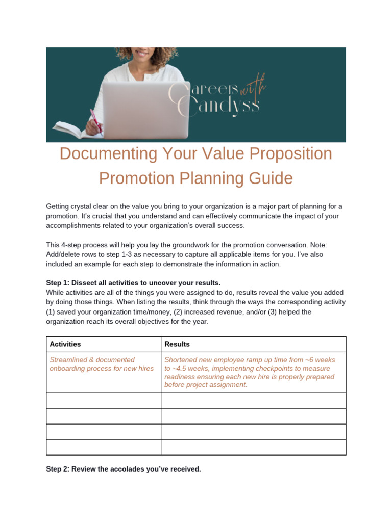 Documenting Your Value Proposition (Hey Candyss) | PDF | Business