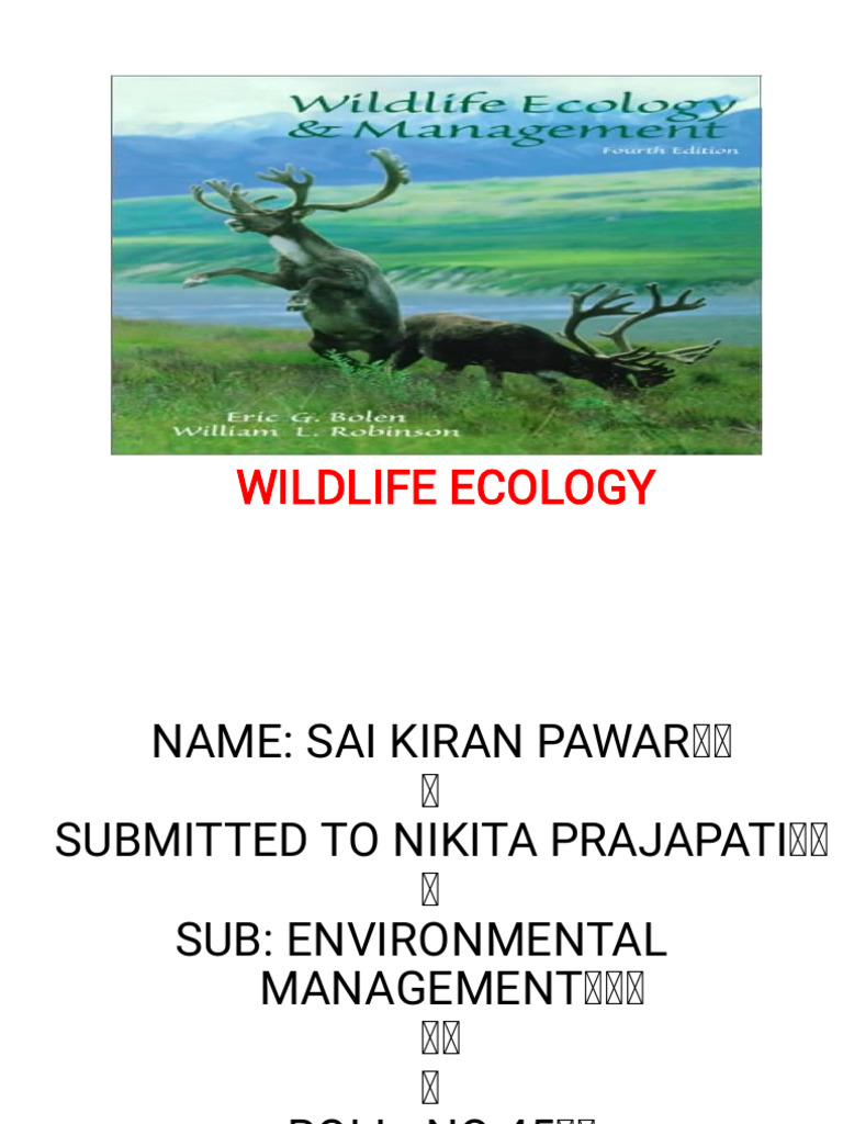 WILDLIFE ECOLOG-WPS Office | PDF | Ecology | Conservation Biology