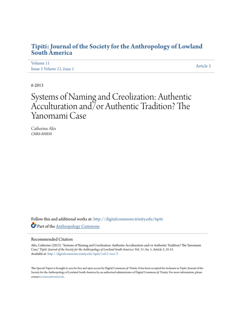 Systems_of_Naming_and_Creolization_Authe | PDF | Ghosts