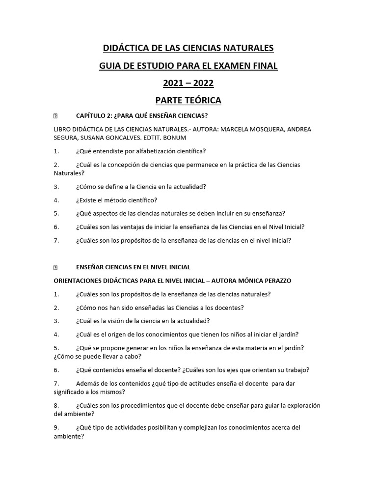Guia de Estudio para Examen Final 2021-2022 | PDF | Organismos | Plantas