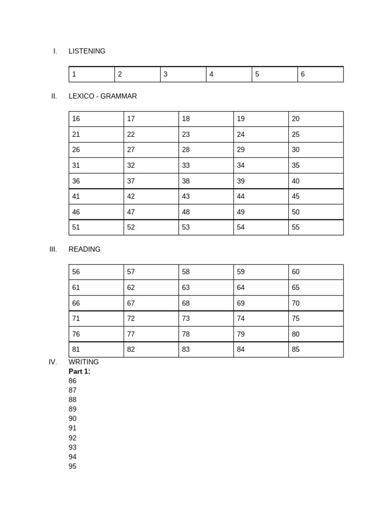ANSWER FORM 31 | PDF