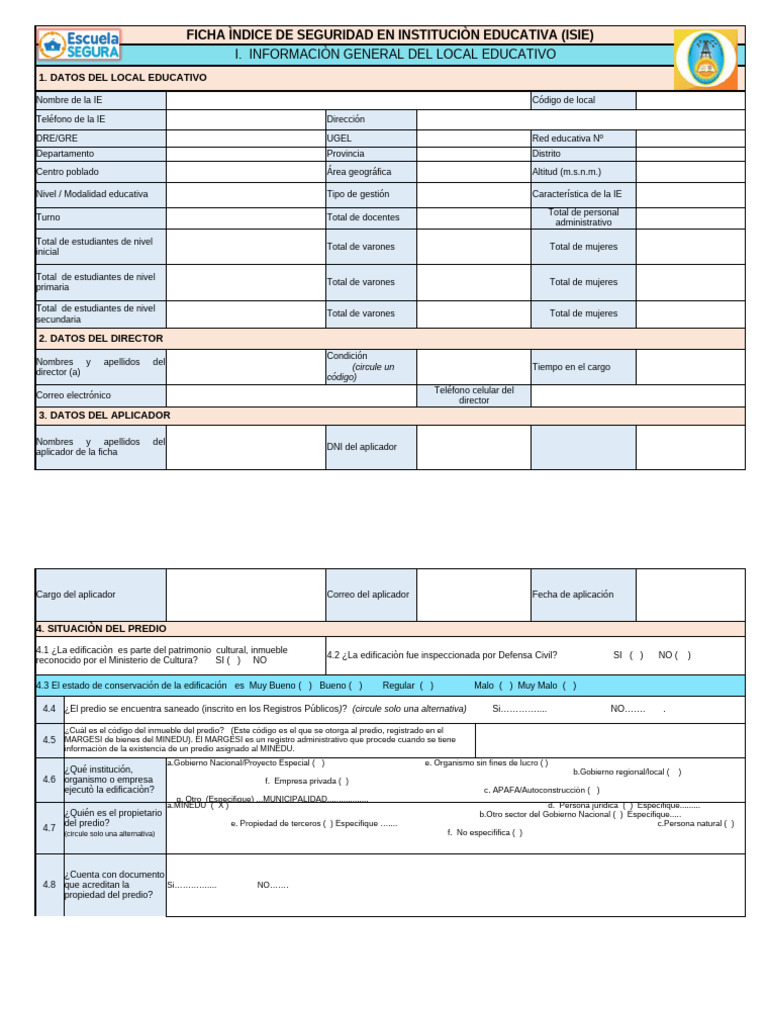 Índice de Seguridad en Instituciones Educativas | PDF