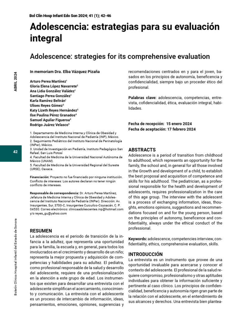 Adolescencia Estrategias para Su Evaluacion | PDF | Ciencias del ...