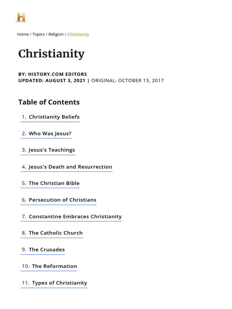 Christianity - Dogma, Definition & Beliefs _ HISTORY | PDF | Jesus ...
