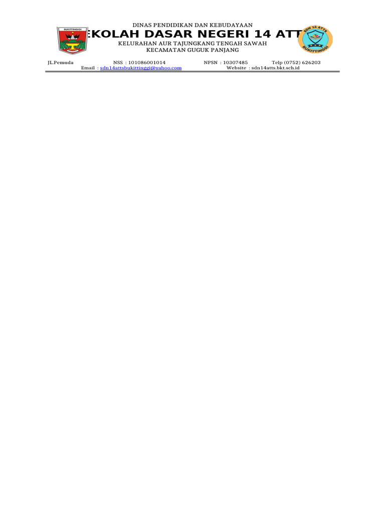 Informasi SDN 14 ATTS Bukittinggi | PDF