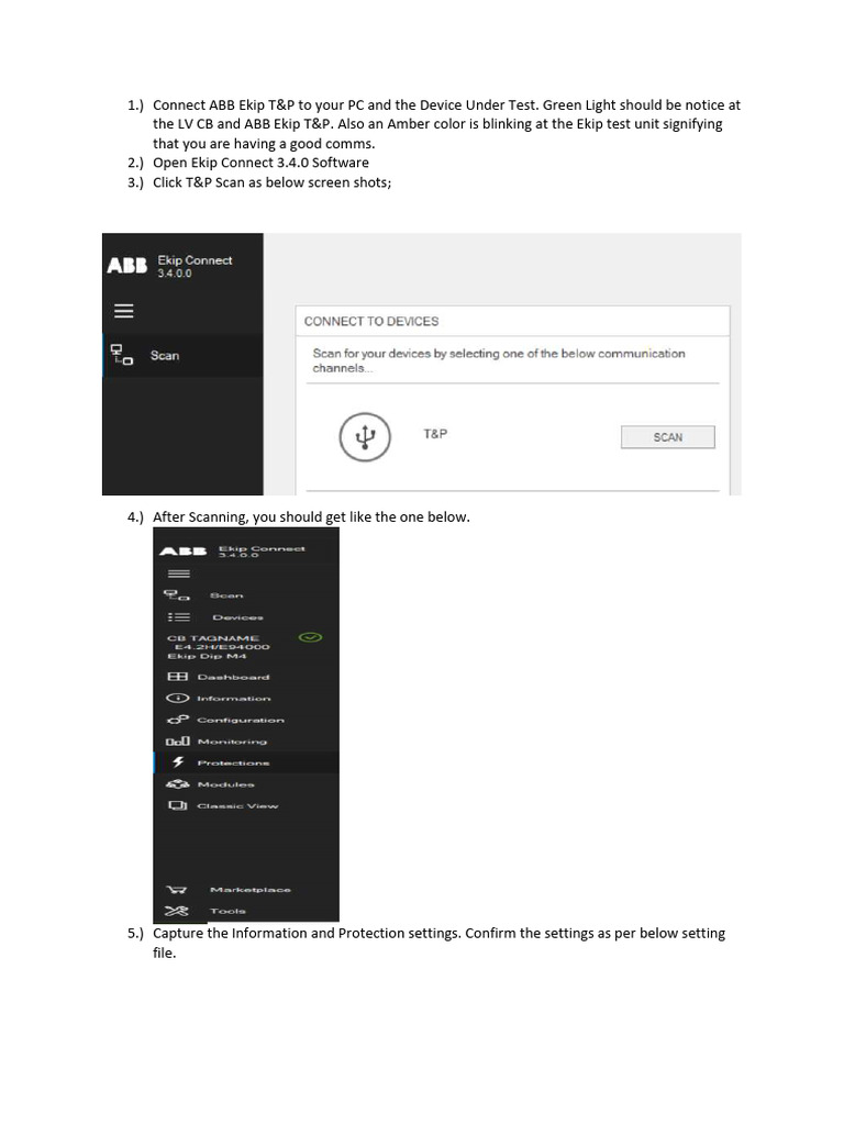 ABB Ekip Testing Procedure | PDF