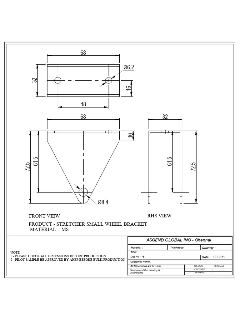 CADD Wheel Housing Drawing | PDF