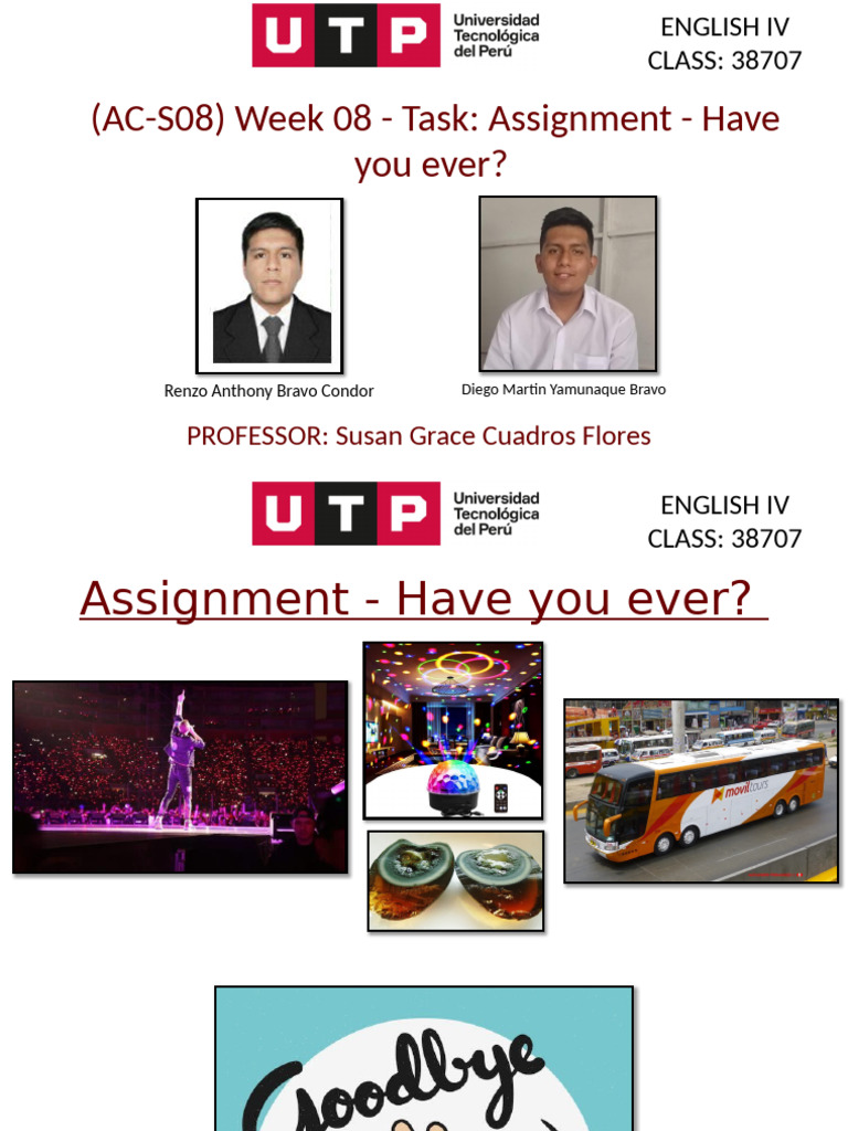 S08 - Week 08 - Task Assignment - Have You Ever | PDF