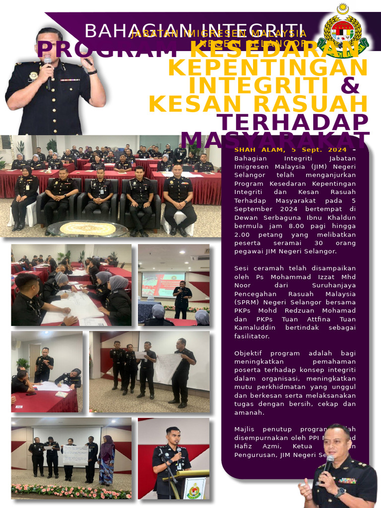Program Kesedaran Integriti Dan Kesan Rasuah[1] | PDF