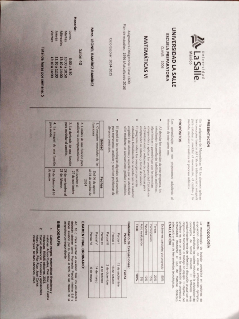 Diptico Matemáticas | PDF