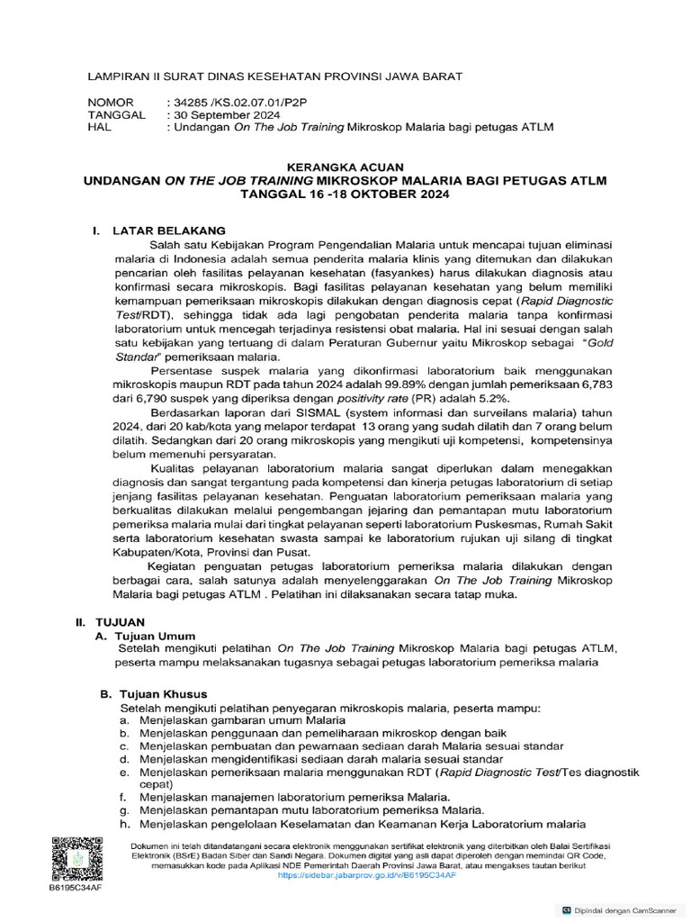 SRT-_undangan_OJT_Mikroskop_ATLM | PDF