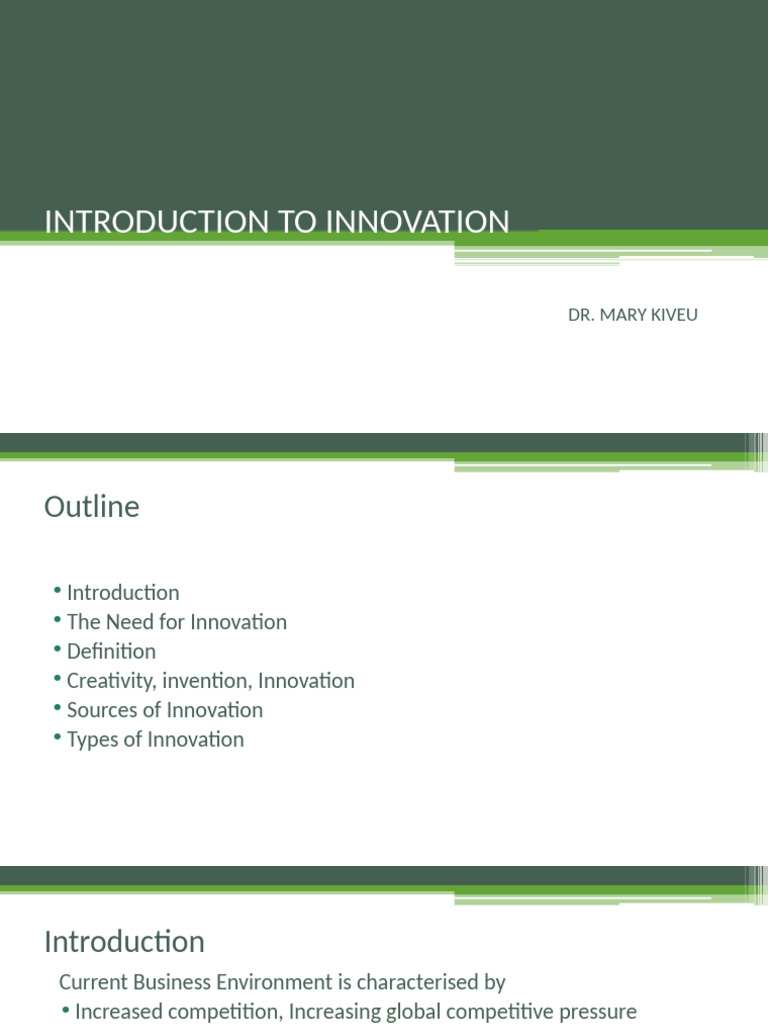 Innovation | PDF | Innovation | Marketing