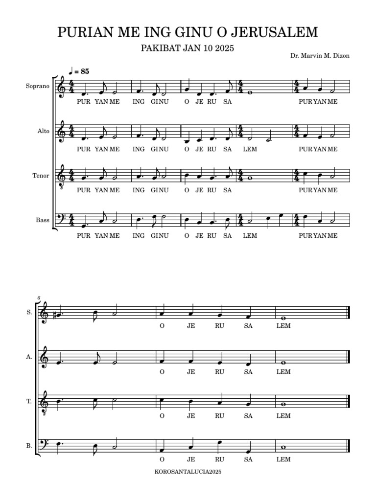 PURIAN ME ING GINU O JERUSALEM | PDF