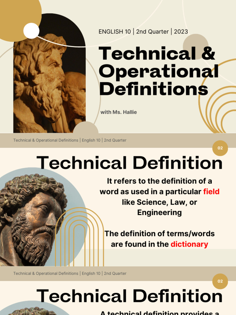 Technical vs Operational Definitions | PDF | Definition | Cognitive Science