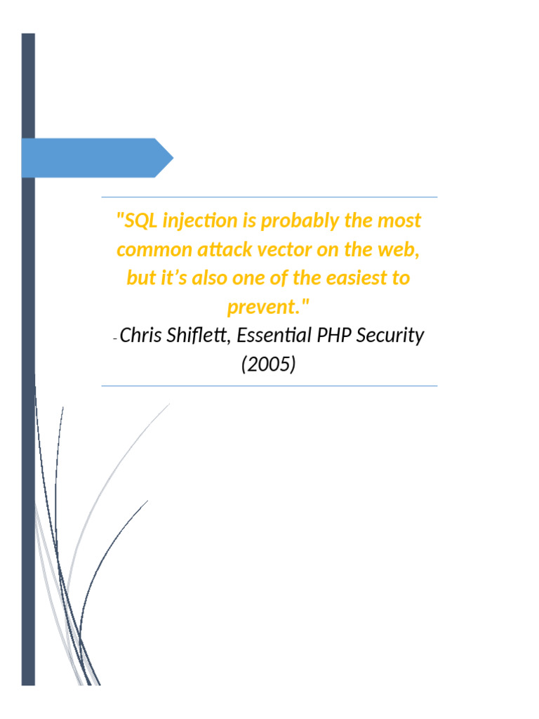 sqli project-2 | PDF | Databases | Security