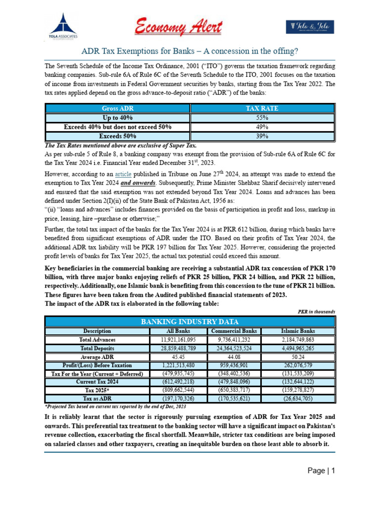 ADR Exemption in The Offing | PDF | Taxes | Tax Exemption