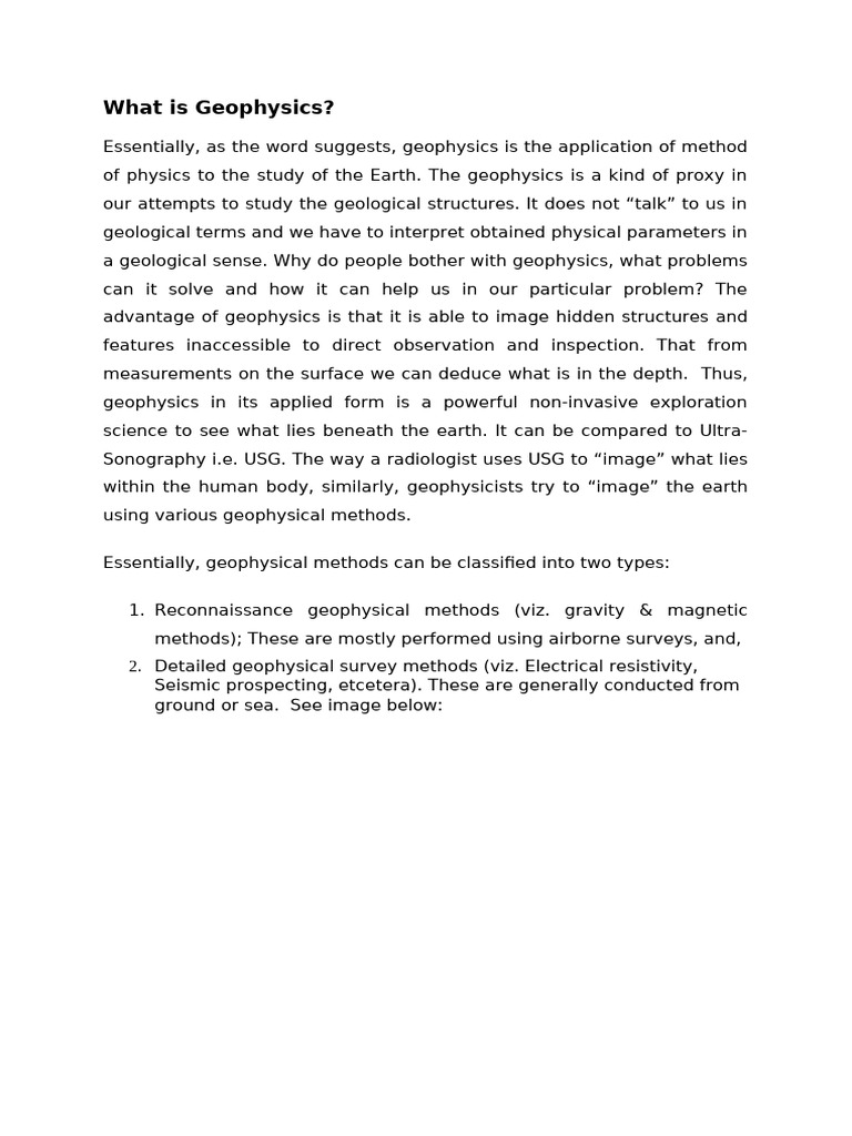 What is Geophysics | PDF | Geophysics | Applied And Interdisciplinary ...