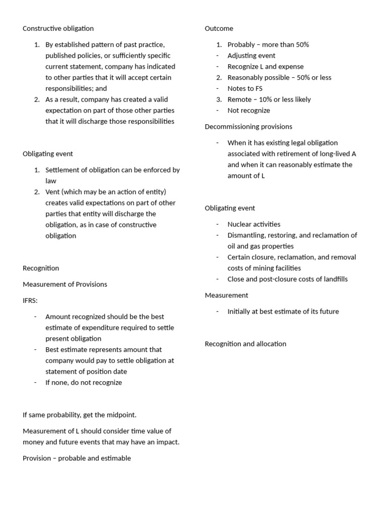 Constructive Obligation | PDF