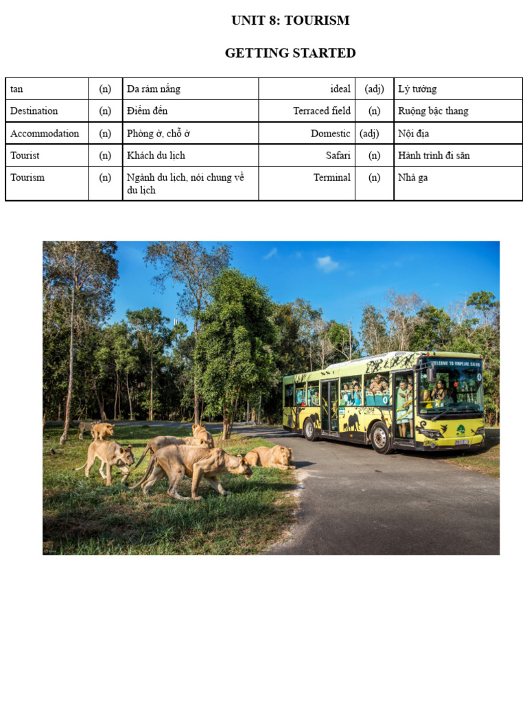 Unit 8 - Tourism | PDF