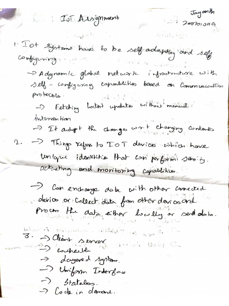 Iot Assignment - 1 | PDF
