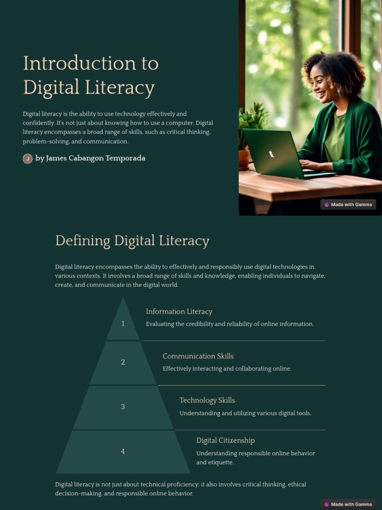 Introduction To Digital Literacy | PDF | Literacy | Critical Thinking
