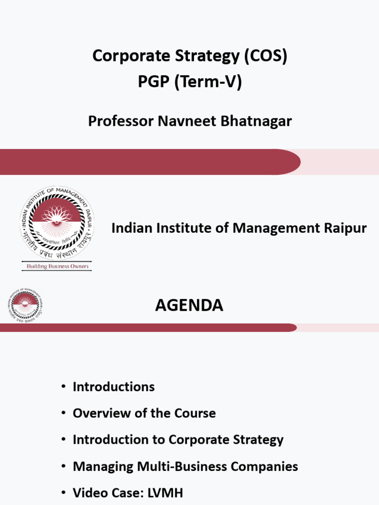 01 - COS Sec B Session1 SR | PDF | Strategic Management | Learning