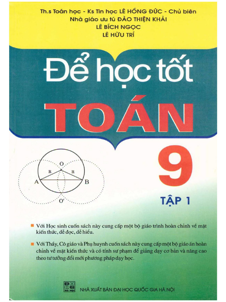 Để Học Tốt Toán 9 Tập 1 - Lê Hồng Đức | PDF
