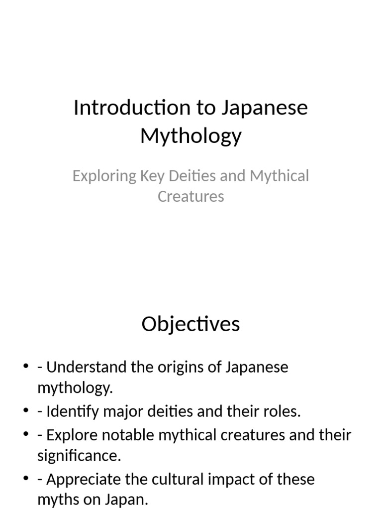 Overview of Japanese Mythology | PDF