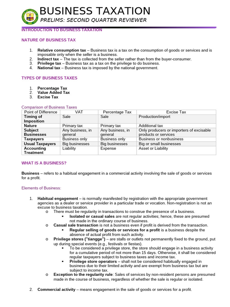 BUSINESS TAXATION | PDF | Taxes | Corporate Tax