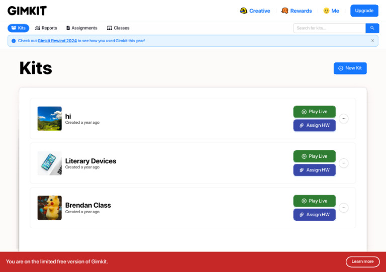 Gimkit Kits & Features Overview | PDF