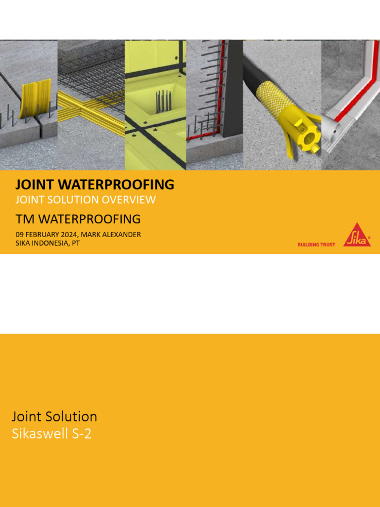 Sika Swellable Joint Solution | PDF | Concrete | Building Materials